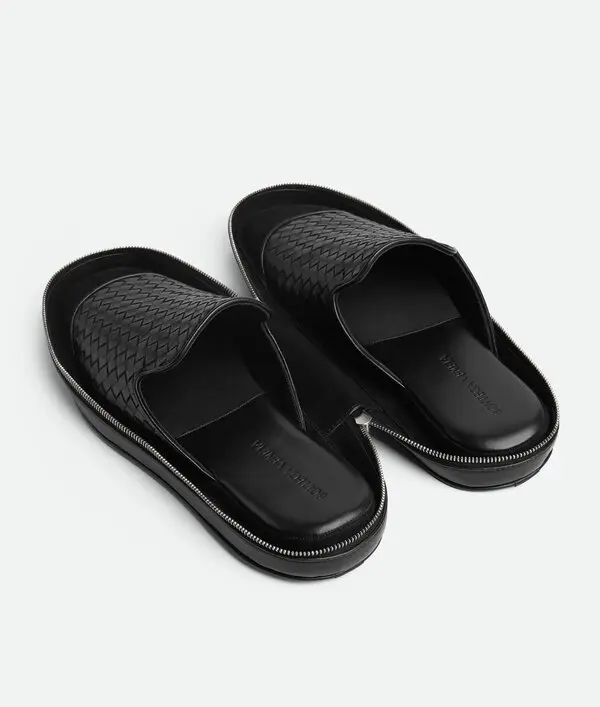 Bottega Veneta Palazzo Slipper With Travel Case - Black