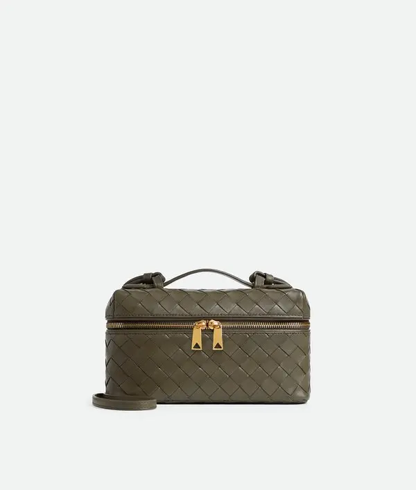 Bottega Veneta Intrecciato Leather Vanity Case - Cypress