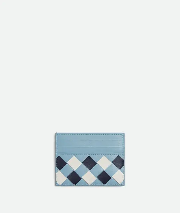 BOTTEGA  VENETA Intrecciato Credit Card Case - Abyss/ice/white
