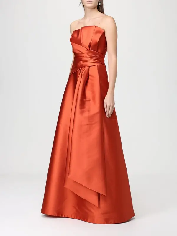 Alberta Ferretti Strapless Draped Gown