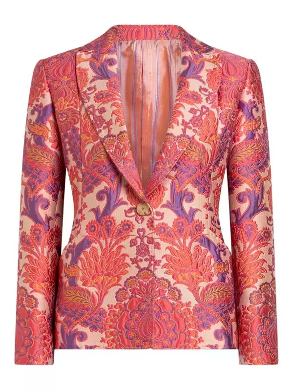Etro Floral-jacquard Blazer - Pink