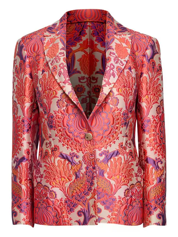 Etro Floral-jacquard Blazer - Pink