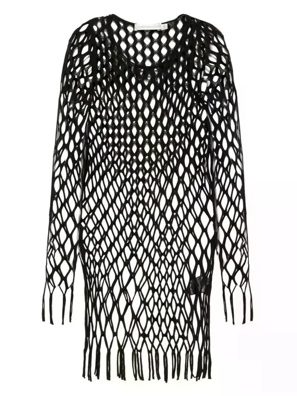 Christopher Esber Knitted Mesh Mini Dress - Black