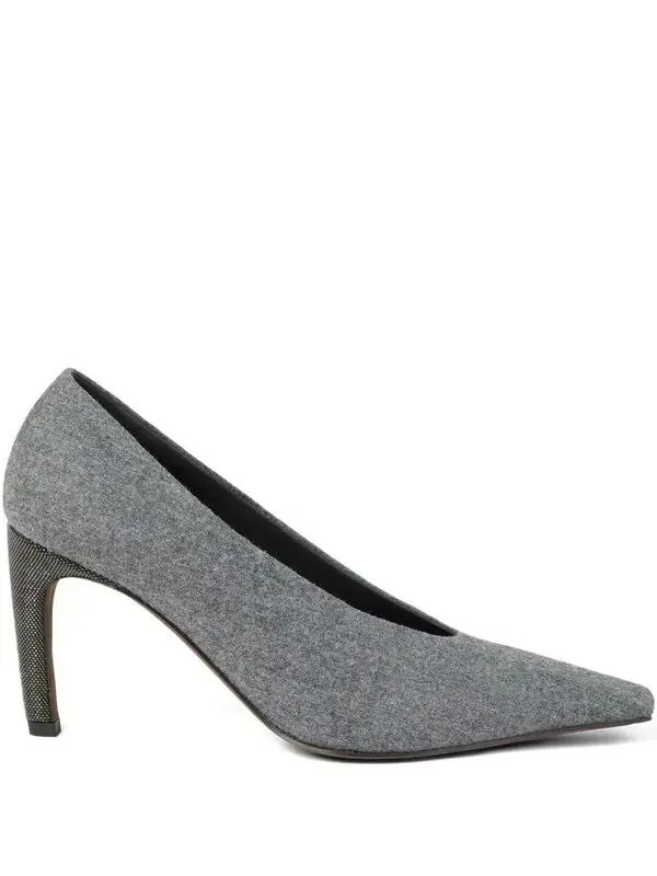 Brunello Cucinelli 85mm Flannel Pumps