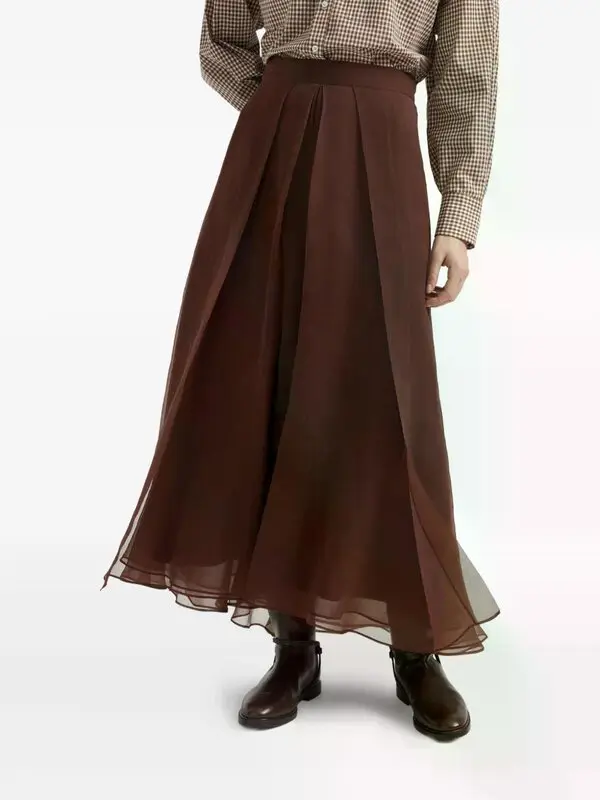Brunello Cucinelli Silk Maxi Skirt