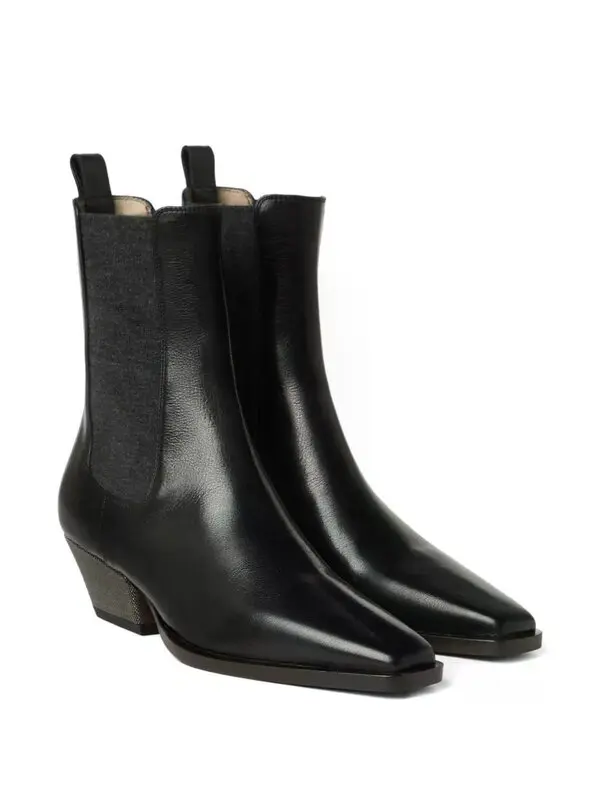 Brunello Cucinelli - 50mm Leather Chelsea Boots