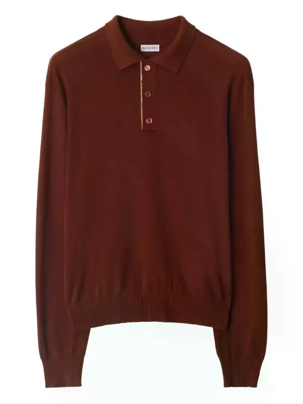 Burberry Wool Polo Shirt - Brown