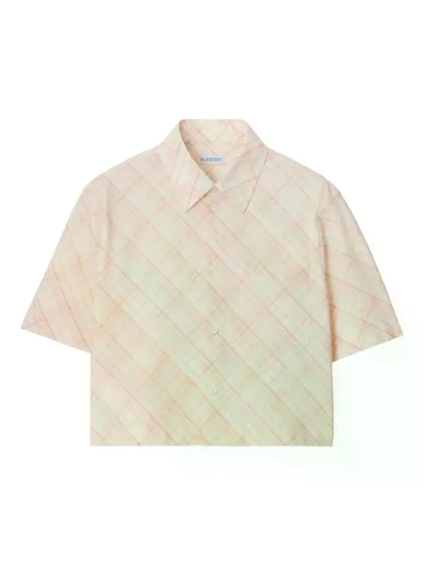 Burberry Check Cotton Shirt - Pink