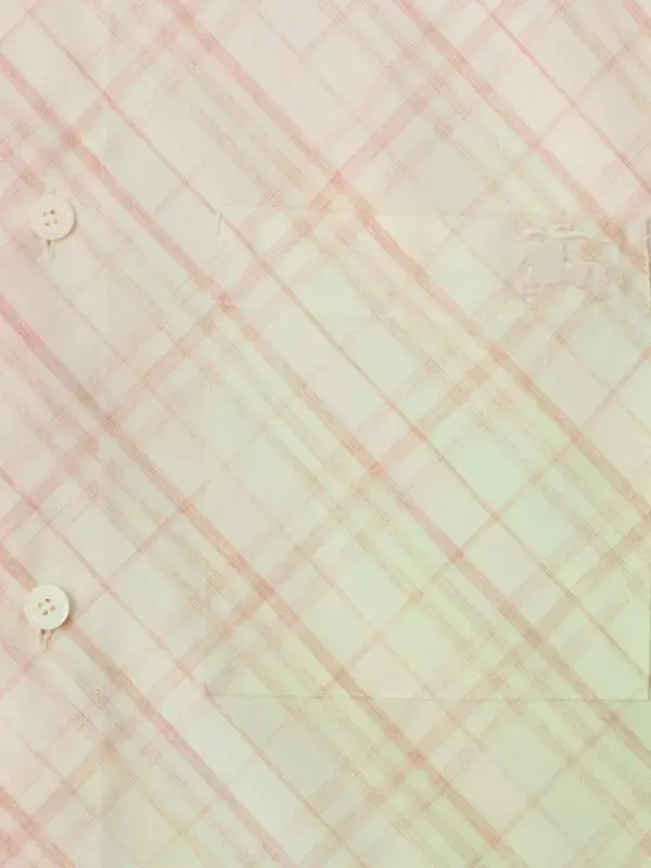 Burberry Check Cotton Shirt - Pink