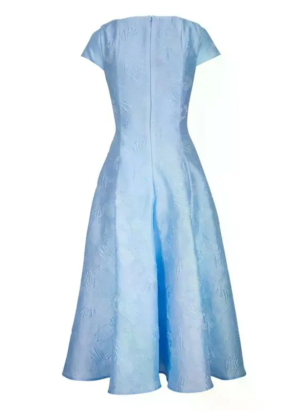 Talbot Runhof Floral-embroidered Dress