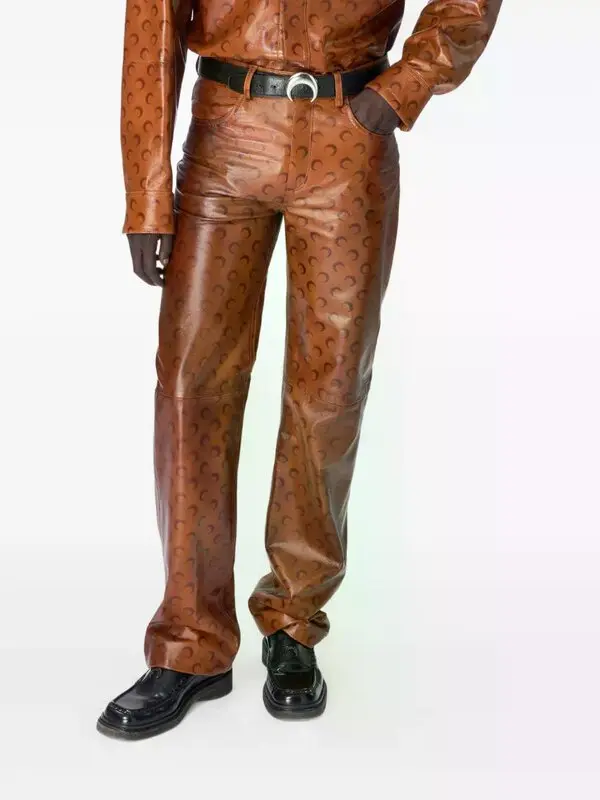 MARINE SERRE Trousers - Brown