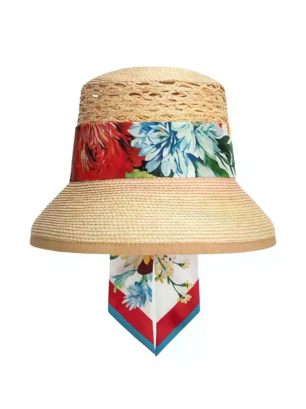 Dolce & Gabbana Raffia Sun Hat - Neutrals