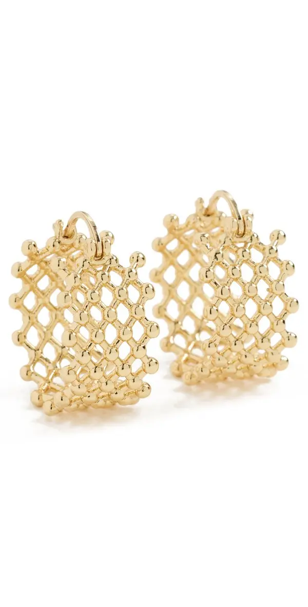 KENNETH JAY LANE Criss Cross Hoop Post Earrings - Gold