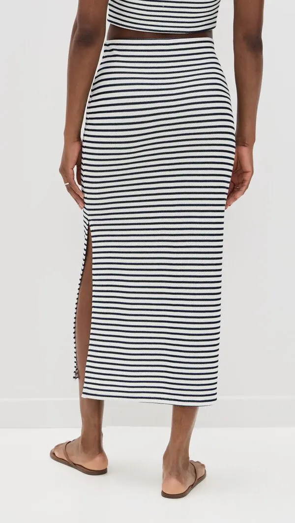 Z Supply Striped Knit Midi Skirt - Eclipse