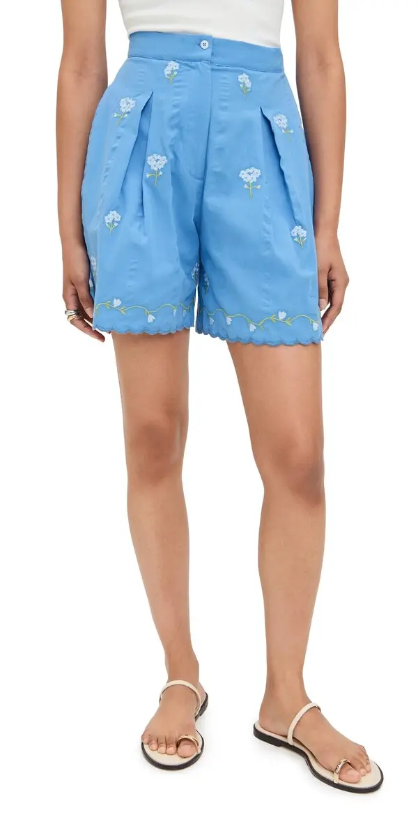 Fanm Mon Sunduz Embroidered Cotton Shorts