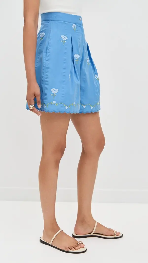 Fanm Mon Sunduz Embroidered Cotton Shorts