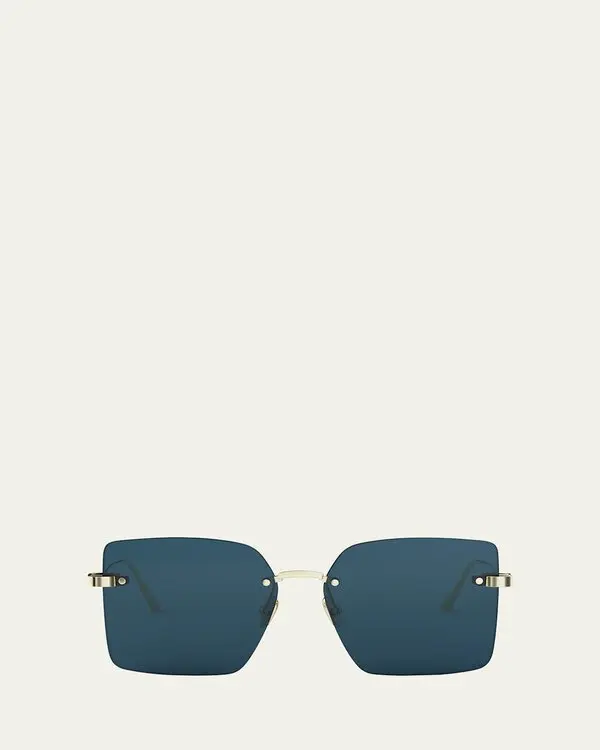 Dior Metal Square Sunglasses - Shiny Gold Dh  / Blue