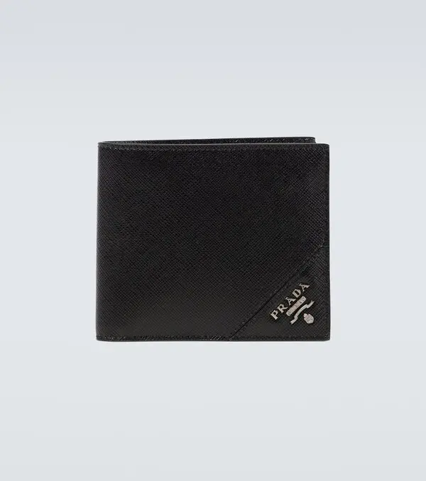 Prada Saffiano Leather Billfold Wallet - Black