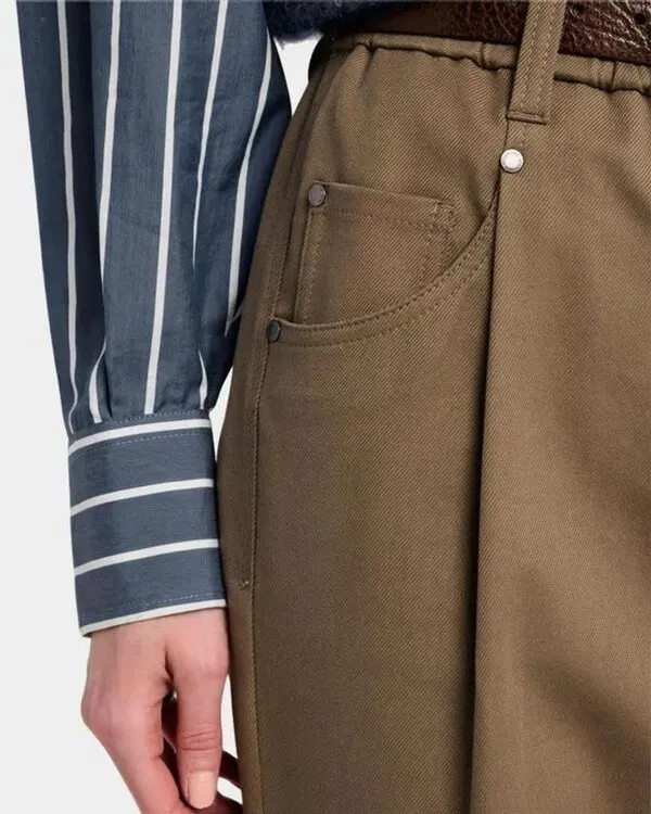 Brunello Cucinelli Cotton Twill Ankle Pant