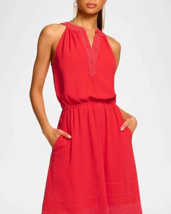 Ramy Brook Carmen Midi Dress - Flame