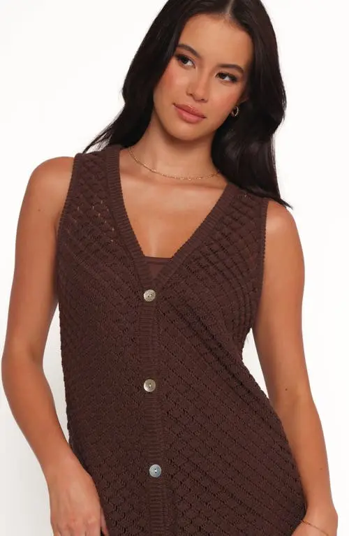 PETAL & PUP Luan Pointelle Stitch Cotton Minidress