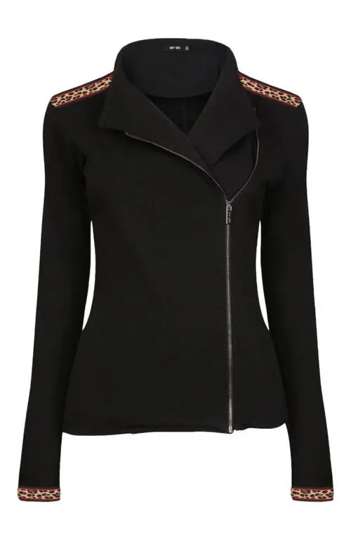 SAINT + SOFIA Cotton Biker Jacket