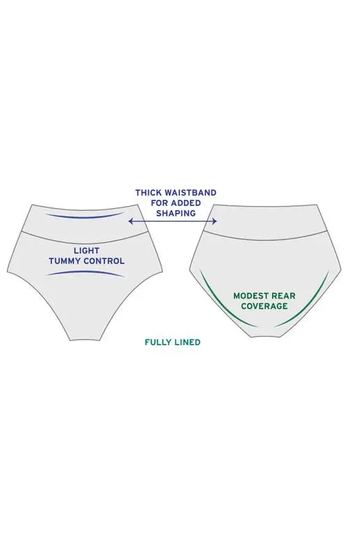 TRIMSHAPER Wide Waistband Yoke-top Swim Brief - Ink
