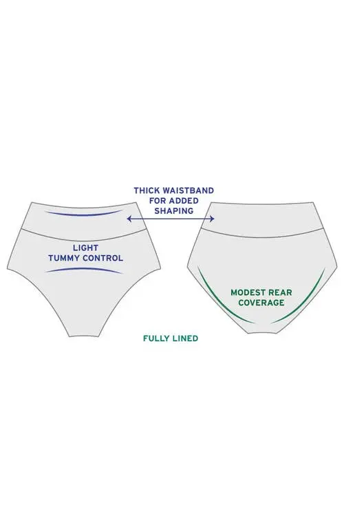 TRIMSHAPER Wide Waistband Yoke-top Swim Brief - Ink