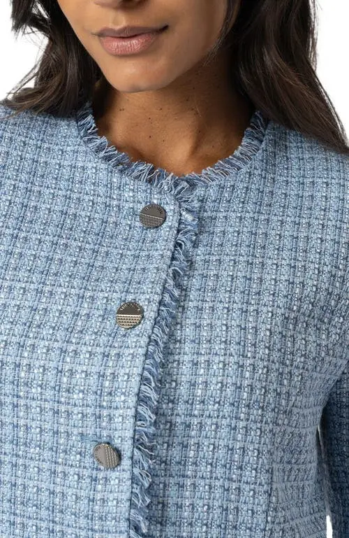 SAINT + SOFIA Ashby Boucle Jacket - Pale Blue