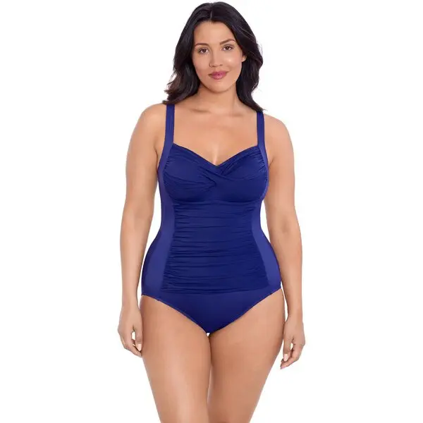 TRIMSHAPER Averi Sweetheart Neckline One-piece Swimsuit - Ink