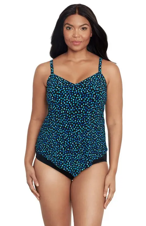 TRIMSHAPER Hank Handkerchief Tankini Swimsuit Top - Funfetti
