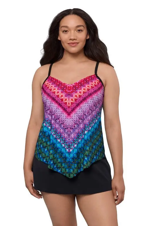 TRIMSHAPER Hank Handkerchief Tankini Swimsuit Top - Kona Corners