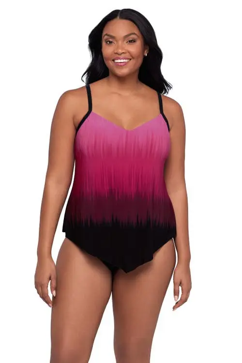 TRIMSHAPER Hank Tankini Swimsuit Top - Rose Ombre