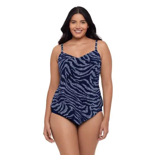 TRIMSHAPER Hank Tankini Swimsuit Top - Savanna Skin