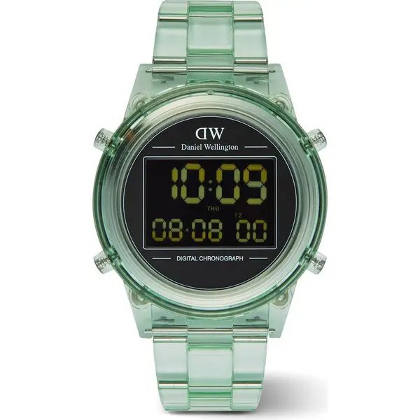 DANIEL WELLINGTON Retro Digital Bracelet Watch - Transparent Matcha Green