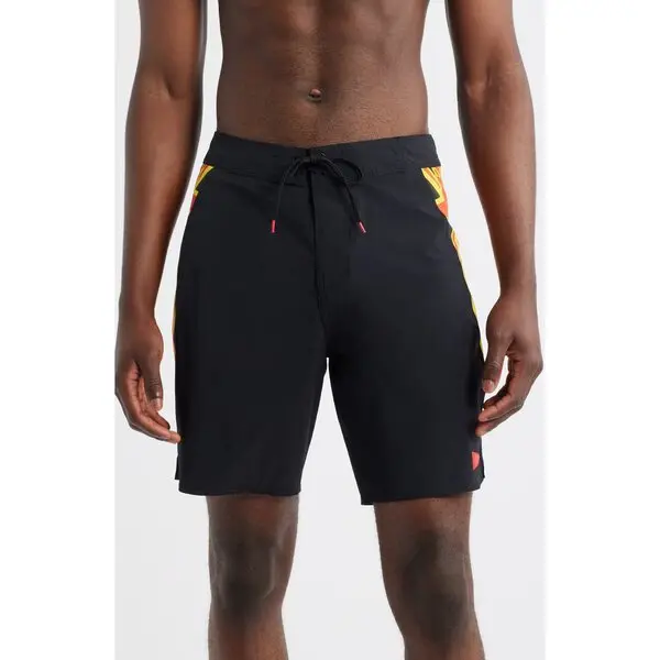 FLORENCE Cordura® Airtex Pro Hawaii Camo Board Shorts - Black Multi