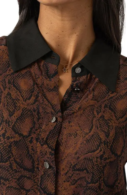 SAINT + SOFIA Madison Snake Print Shirt