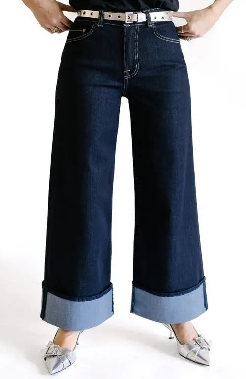 Fidelity Denim The Base Wide Cuffed Leg Jeans