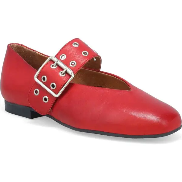 Miz Mooz Zephyr Leather Flats - Red