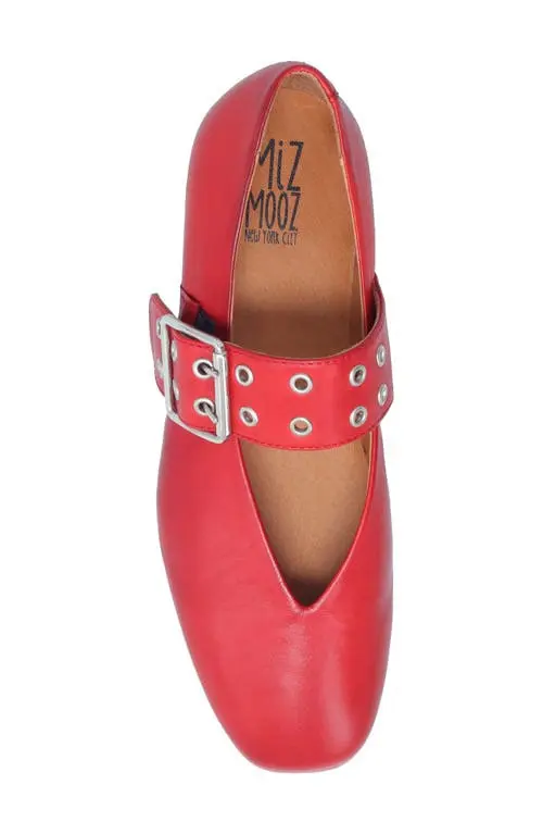 Miz Mooz Zephyr Leather Flats - Red