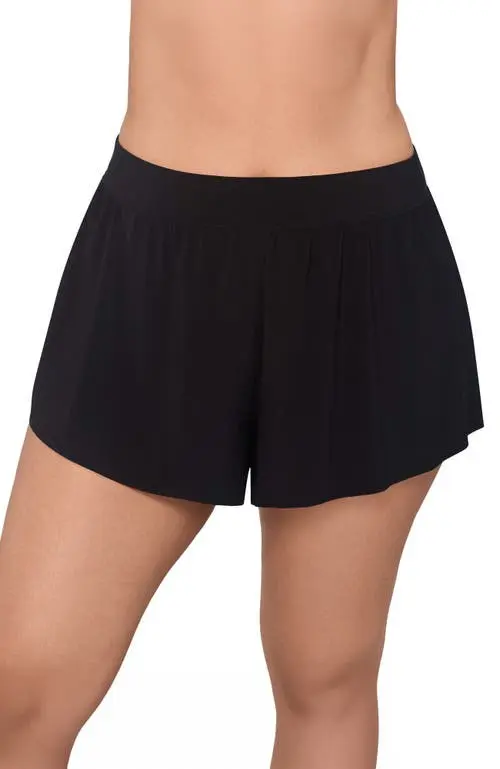 TRIMSHAPER Mid-rise Swim Short - Black