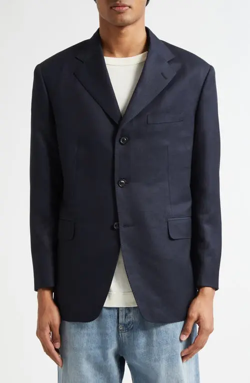 MAISON MARGIELA Work In Progress Virgin Wool & Linen Blazer