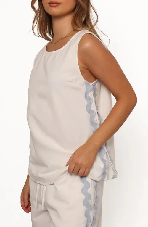 PETAL & PUP Jasinta Rickrack Trim Sleeveless Top