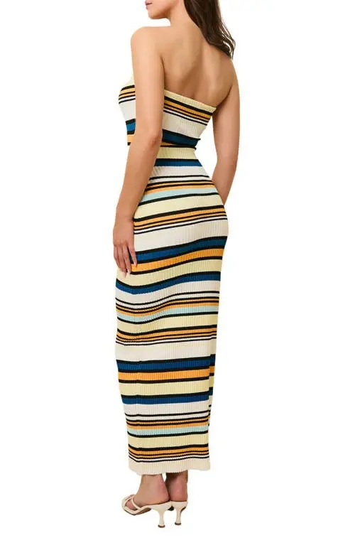 Solid & Striped The Caroline Strapless Maxi Dress - Variegated Stripe