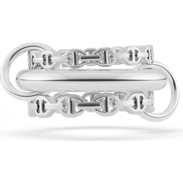 SPINELLI KILCOLLIN Hoorsenbuhs X Microdame Pavé Linked Rings - Silver