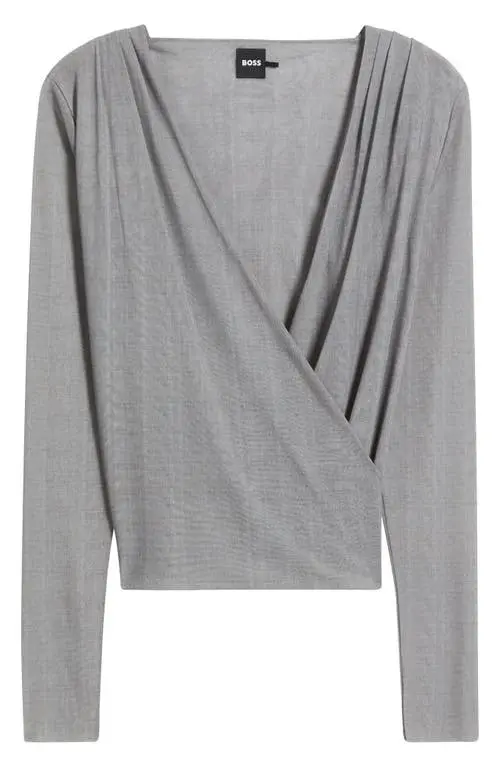 BOSS Edriba Faux Wrap Top