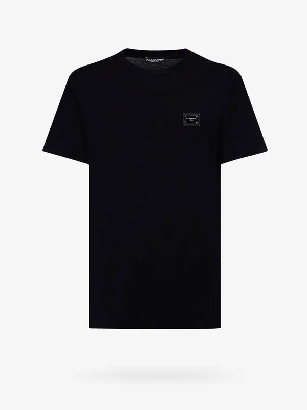 Dolce & Gabbana Cotton Tshirt With Logo Patch