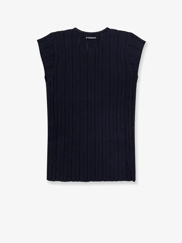 Pinko Tofane Ribbed Viscose Blend Sweater