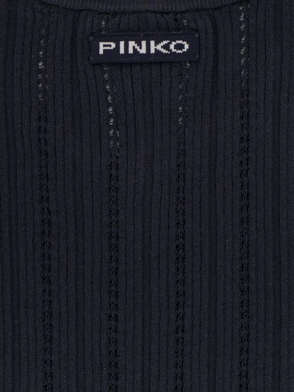 Pinko Tofane Ribbed Viscose Blend Sweater