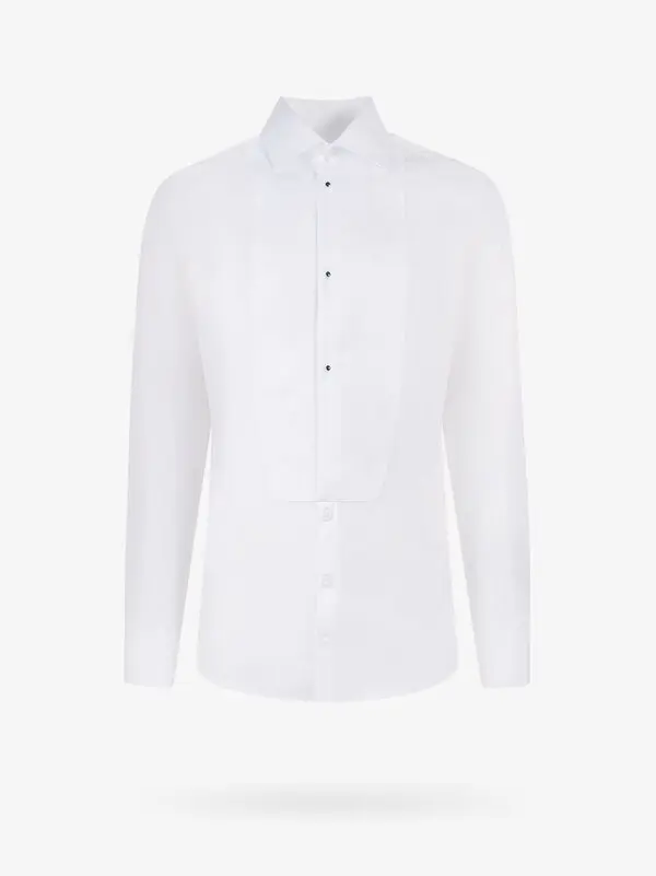 Dolce & Gabbana Cotton Shirt With Frontal Plastron